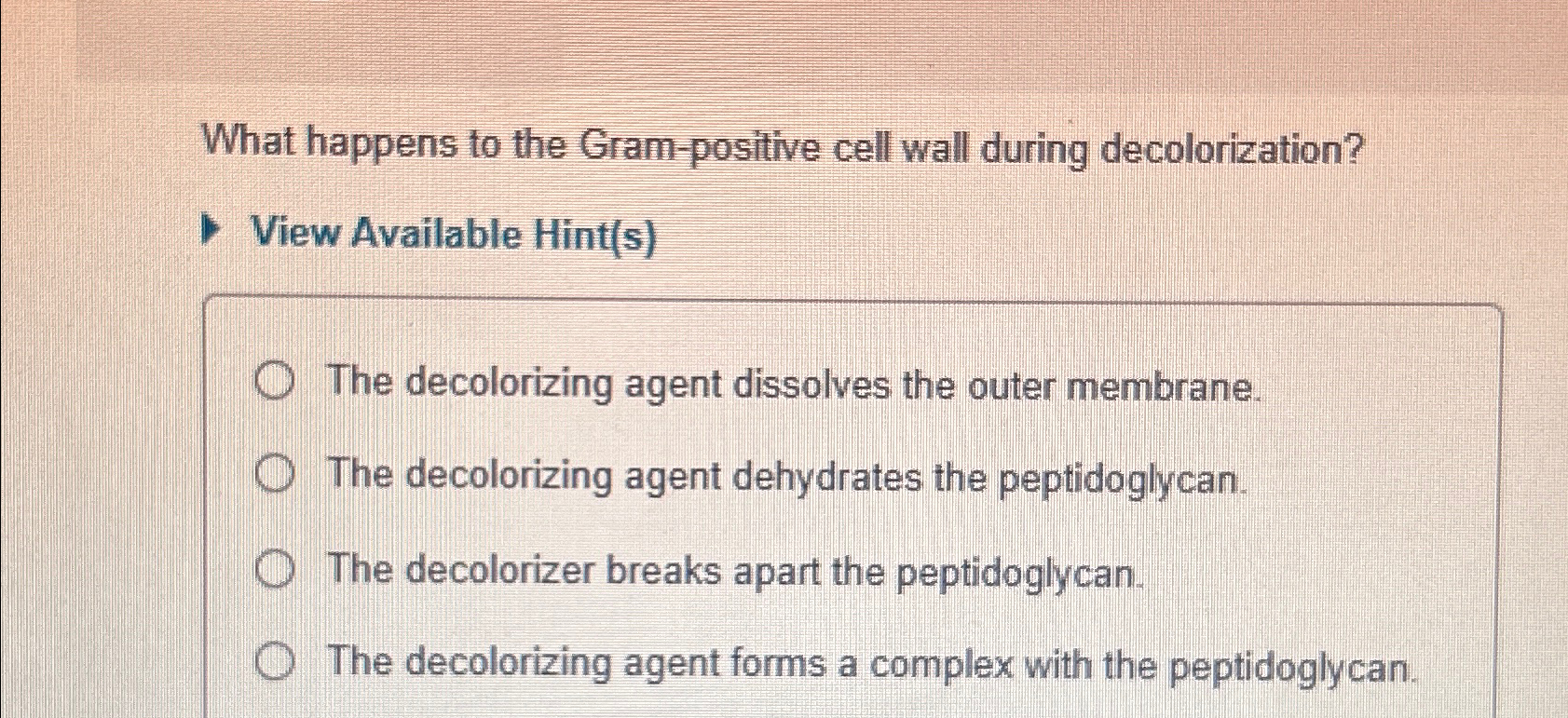 Solved What happens to the Gram-positive cell wall during | Chegg.com