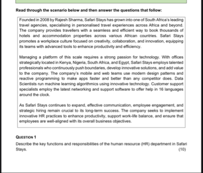 Solved Read through the scenario below and then answer the | Chegg.com