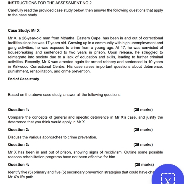 Solved INSTRUCTIONS FOR THE ASSESSMENT NO. 2Carefully read | Chegg.com