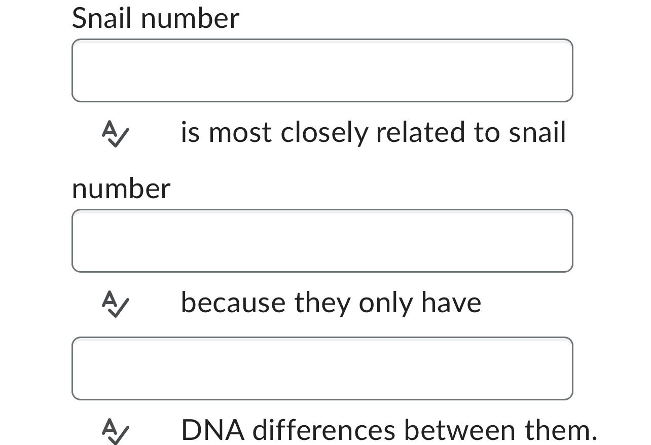 Solved Snail numberA is most closely related to snail | Chegg.com