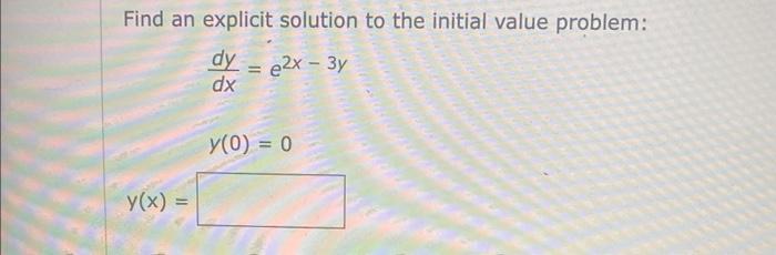 Solved The function y(x) solves the initial value problem | Chegg.com