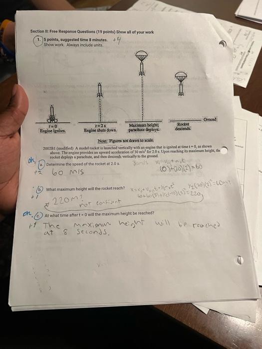 Solved Section II: Free Response Questions (19 points) Show | Chegg.com
