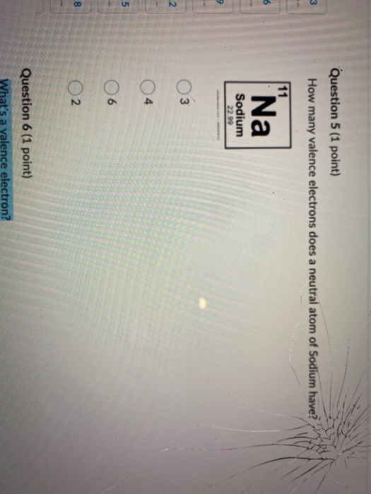 Question 5 (1 point) How many valence electrons does | Chegg.com