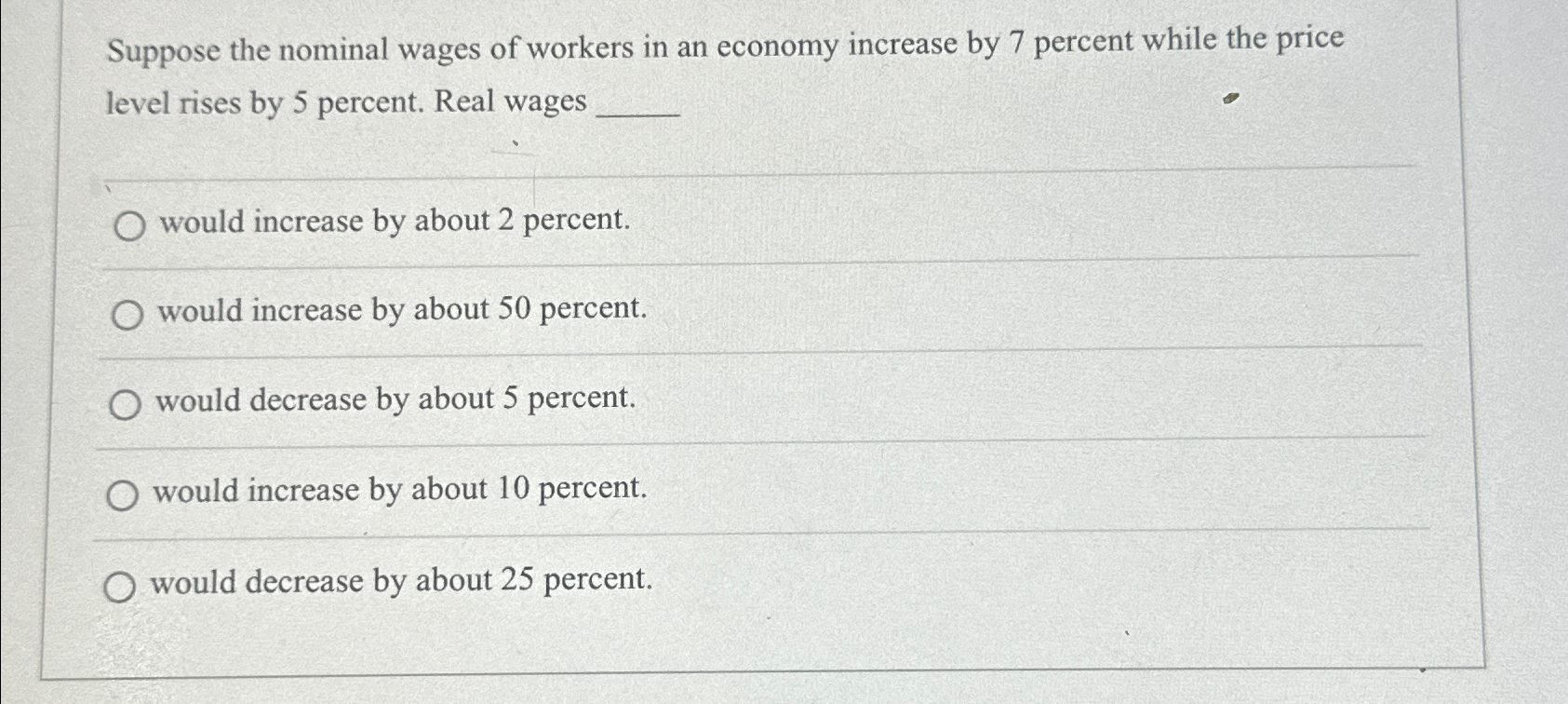 Solved Suppose the nominal wages of workers in an economy | Chegg.com