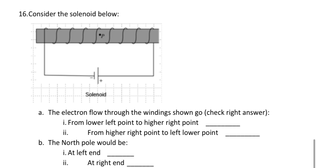 Solved a. ﻿The electron flow through the windings shown go | Chegg.com