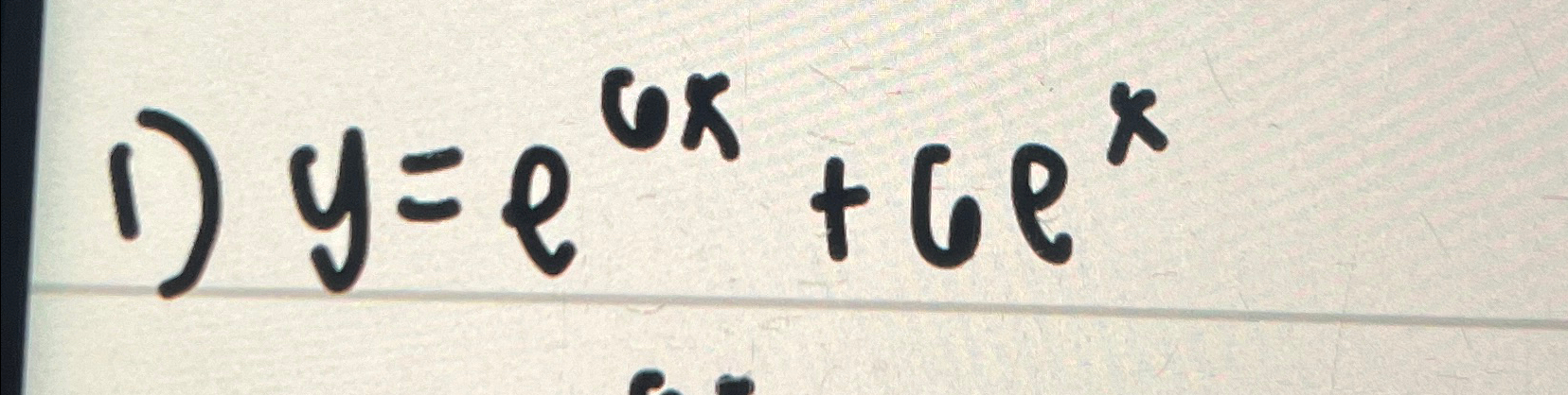 Solved y=e6x+6exfind the derivative | Chegg.com