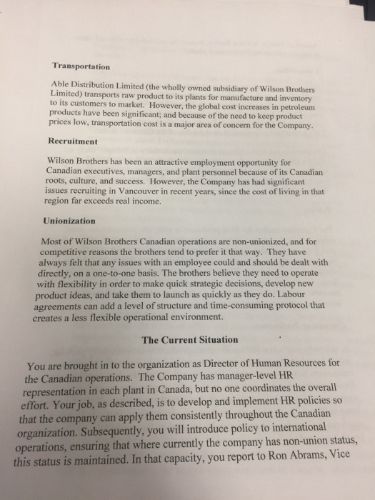 Solved Comprehensive Case Scenario Human Resources | Chegg.com
