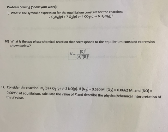 Solved Problem Solving (Show your work): 9) What is the | Chegg.com
