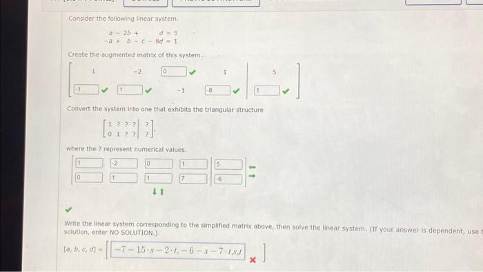 Solved Conslder the following linear system | Chegg.com