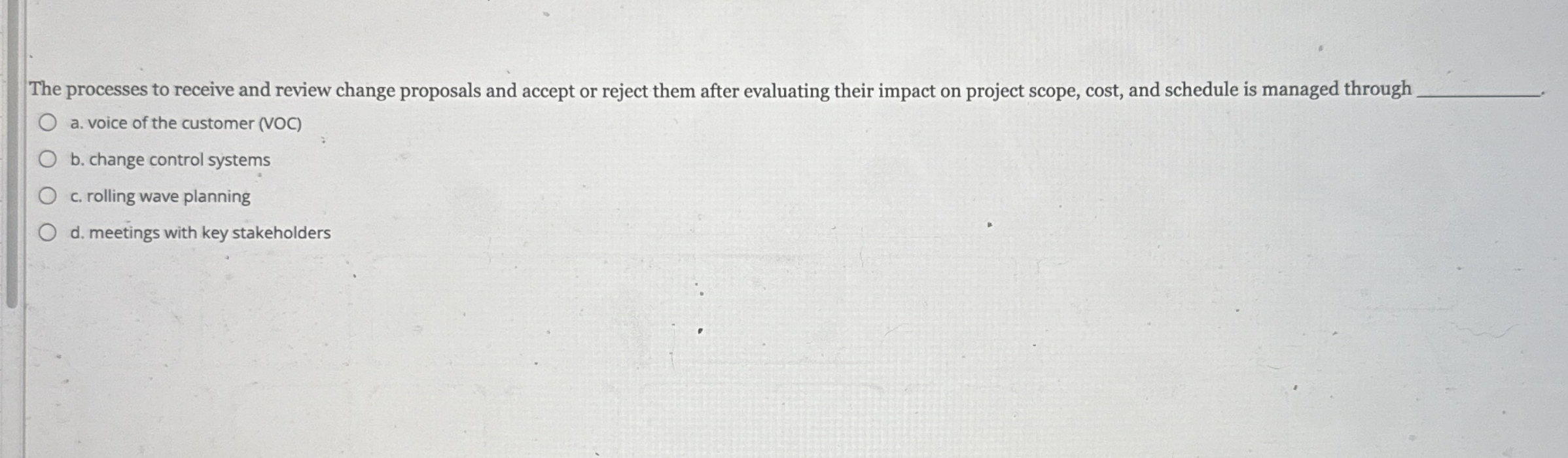 Solved The planning technique of identifying and defining | Chegg.com