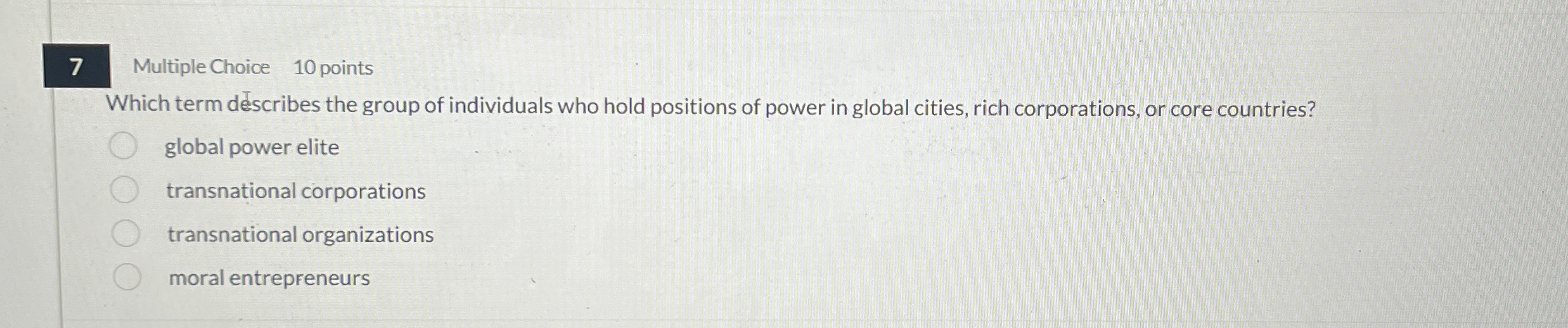Solved 7Multiple Choice 10 pointsWhich term describes the | Chegg.com Solved 7Multiple Choice 10 pointsWhich term describes the | Chegg.com