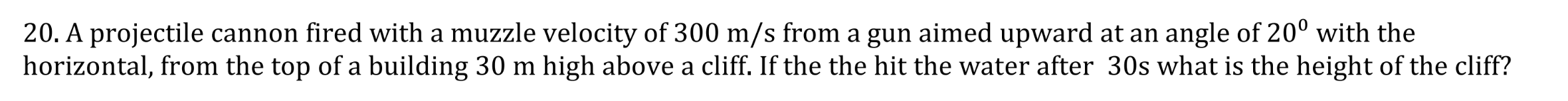 Solved A projectile cannon fired with a muzzle velocity of | Chegg.com