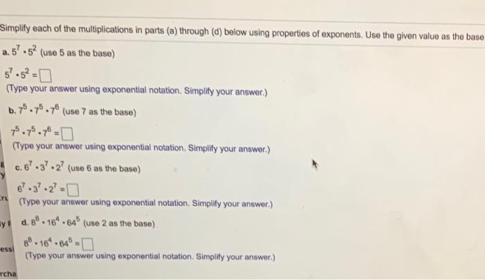 Solved Simplify each of the multiplications in parts (a) | Chegg.com