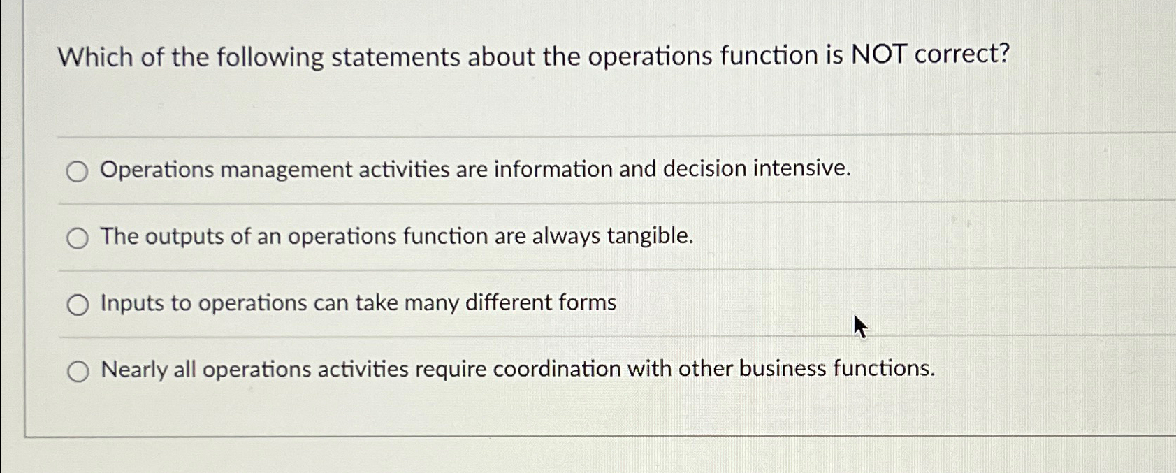 Solved Which of the following statements about the | Chegg.com