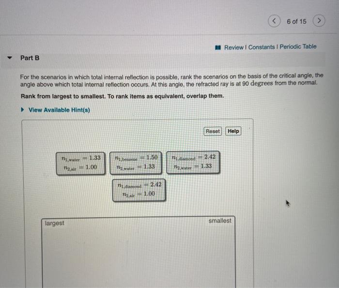 Solved tutorials Total Internal Reflection Conceptual | Chegg.com Solved tutorials Total Internal Reflection Conceptual | Chegg.com