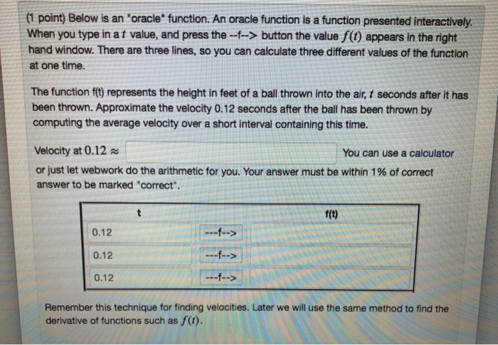Solved 1 Point Below Is An Oracle Function An Oracle