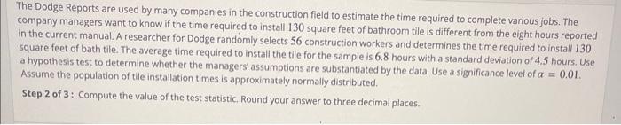 Solved The Dodge Reports are used by many companies in the | Chegg.com