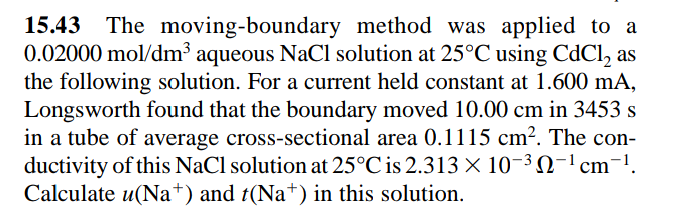 15.43 ﻿The moving-boundary method was applied to | Chegg.com