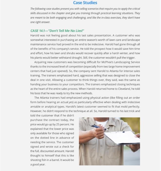 Solved Case Studies The following case studies present you | Chegg.com