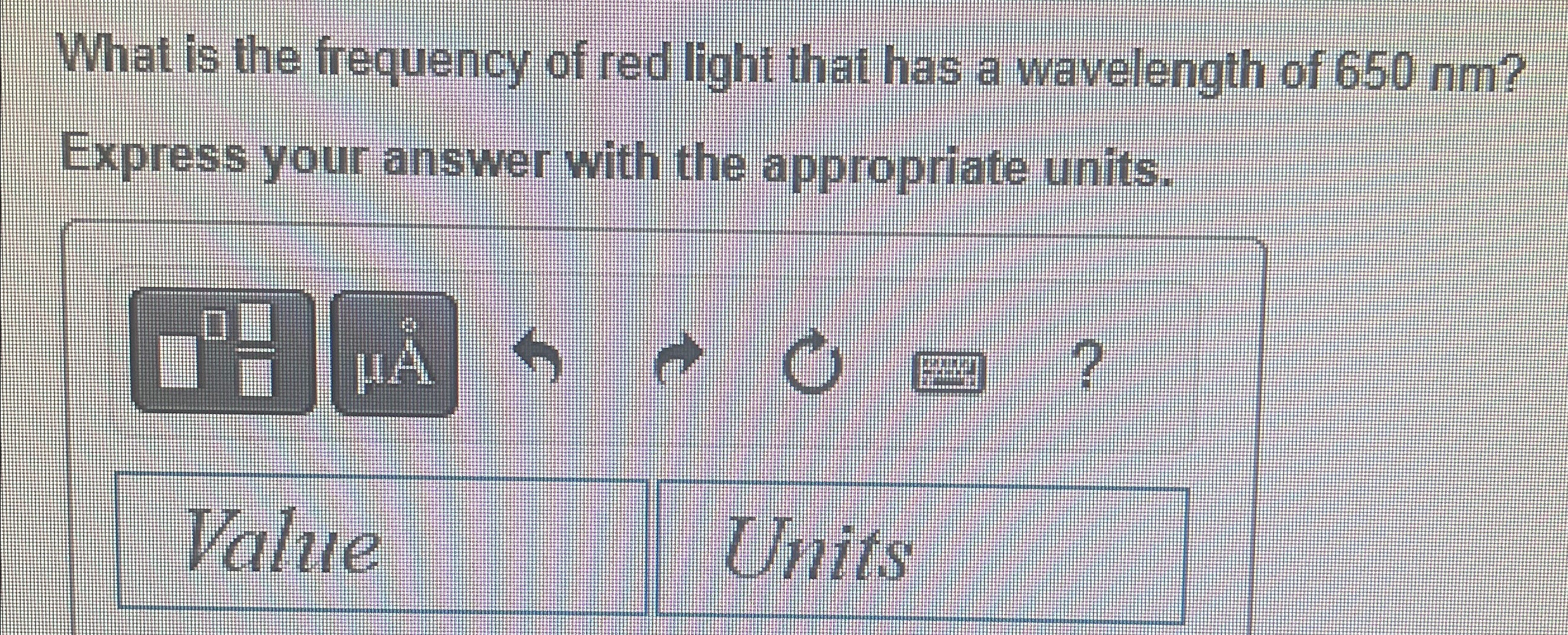 Solved What is the frequency of red light that has a | Chegg.com