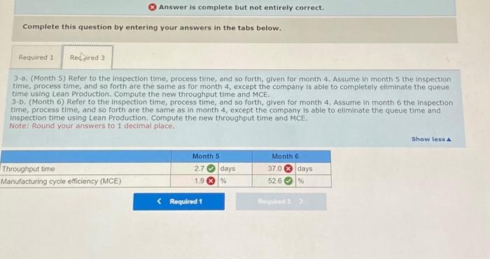 Solved 1-a. Compute the throughput time for each month. 1-b. | Chegg.com