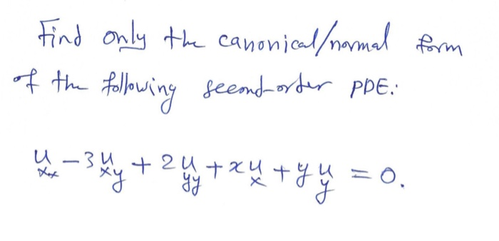 Solved Find only the canonical/normal form of the following | Chegg.com