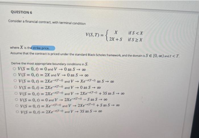 Solved Consider a financial contract, with terminal | Chegg.com
