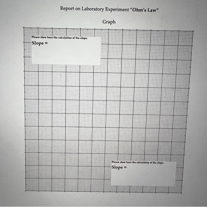 Solved Report on Laboratory Experiment "Ohm's Law" DATA | Chegg.com