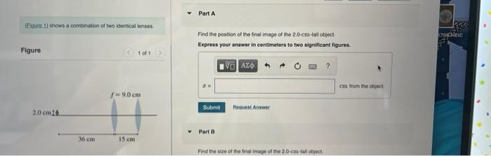 Solved Part A Egure shows a combination of two identical | Chegg.com
