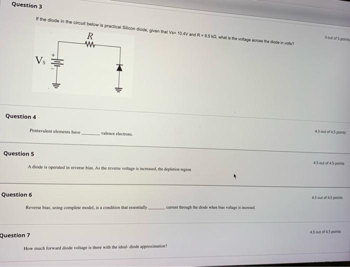 Solved If the diode in the circuit below is practical | Chegg.com