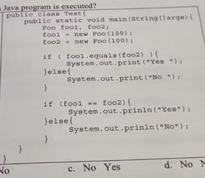 Solved Java program is executed? public class Test public | Chegg.com