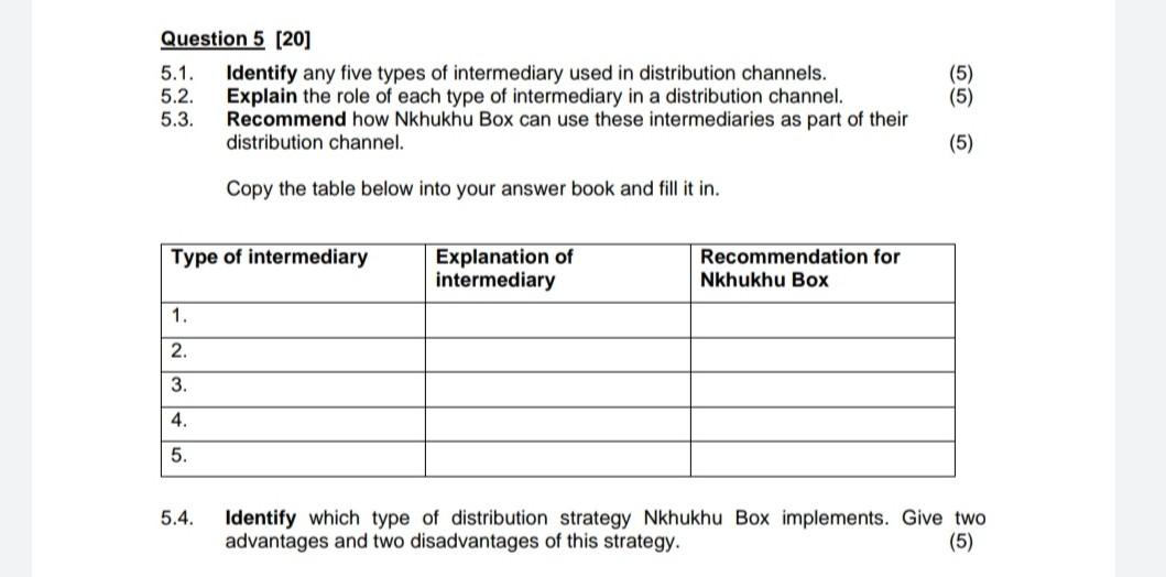Solved CASE STUDY: Nkhukhu Box Nkukhu Box is the home of | Chegg.com