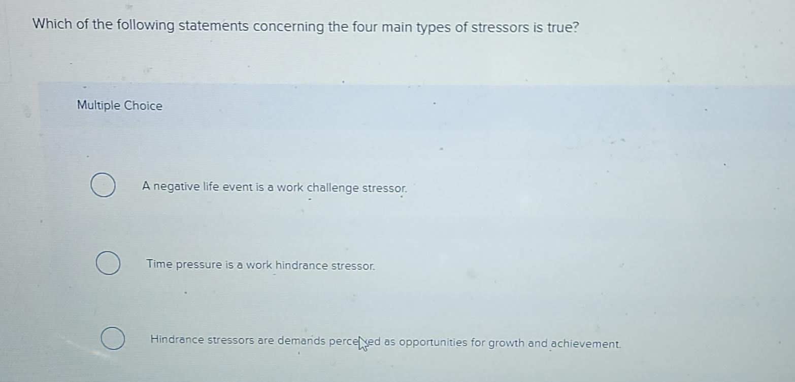 Solved Which of the following statements concerning the four | Chegg.com