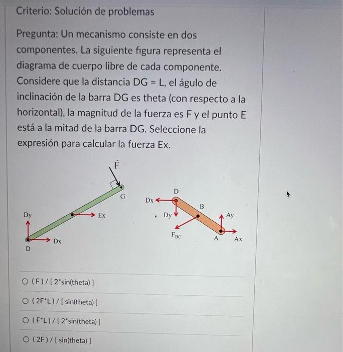 Solved Criterio: Solución de problemas Pregunta: Un | Chegg.com