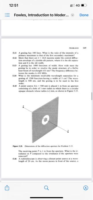 Solved PROBLEMS 5.1 In a diffraction esperiment a point | Chegg.com