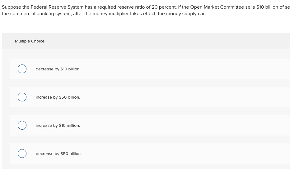 Solved Suppose the Federal Reserve System has a required | Chegg.com