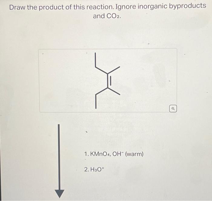 Solved Draw the product of this reaction. Ignore inorganic | Chegg.com
