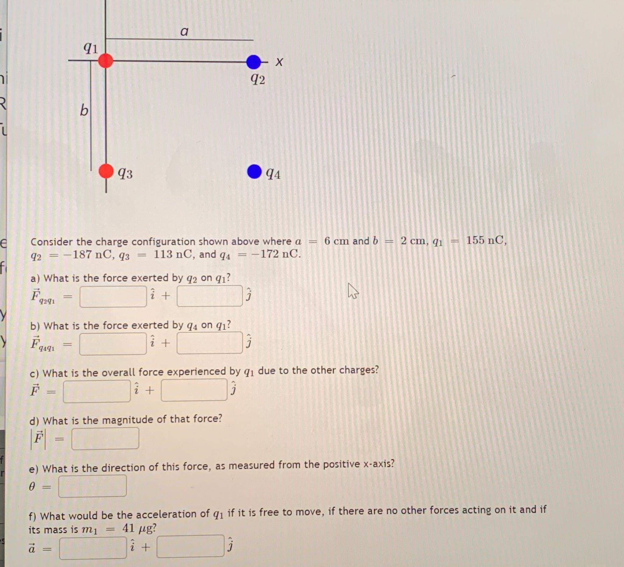 Solved Consider the charge configuration shown above where | Chegg.com