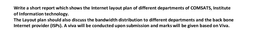 Write a short report which shows the Internet layout | Chegg.com