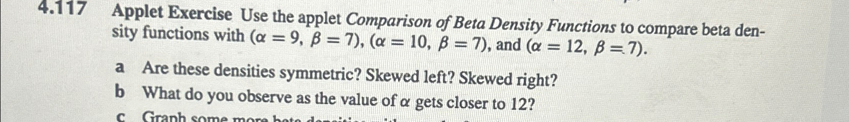 4.117 ﻿Applet Exercise Use the applet Comparison of | Chegg.com