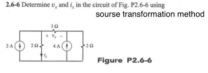 Solved 2.6-6 Determine vx and ix in the circuit of Fig. | Chegg.com