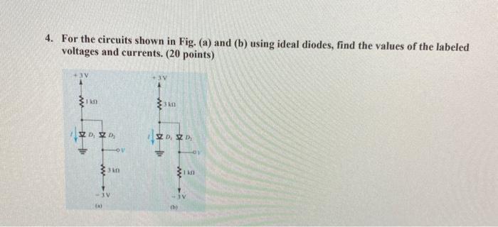 Solved For the circuits shown in Fig. (a) and (b) using | Chegg.com