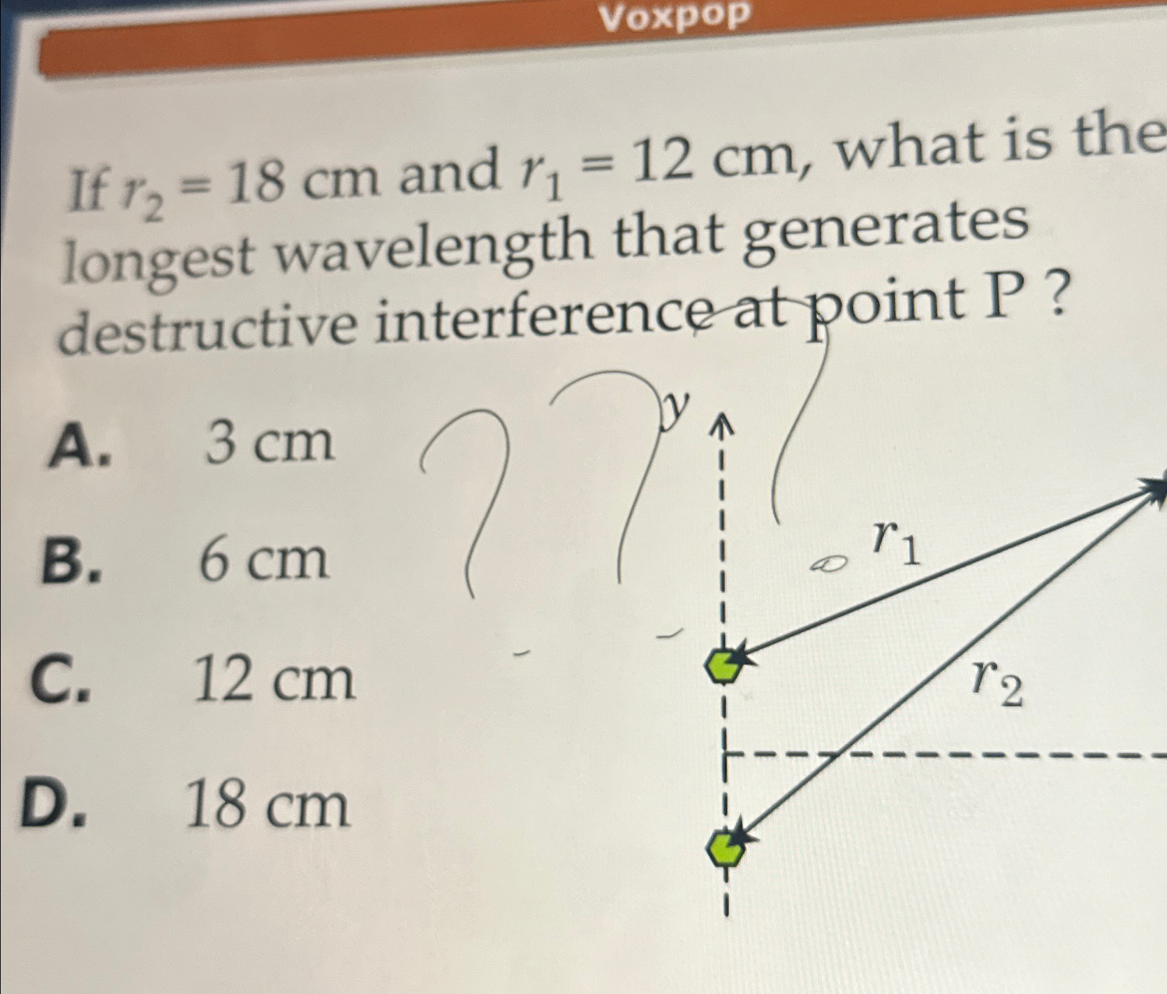 Solved If r2=18cm ﻿and r1=12cm, ﻿what is the longest | Chegg.com