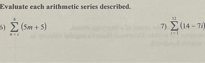 Solved Evaluate each arithmetic series described. | Chegg.com