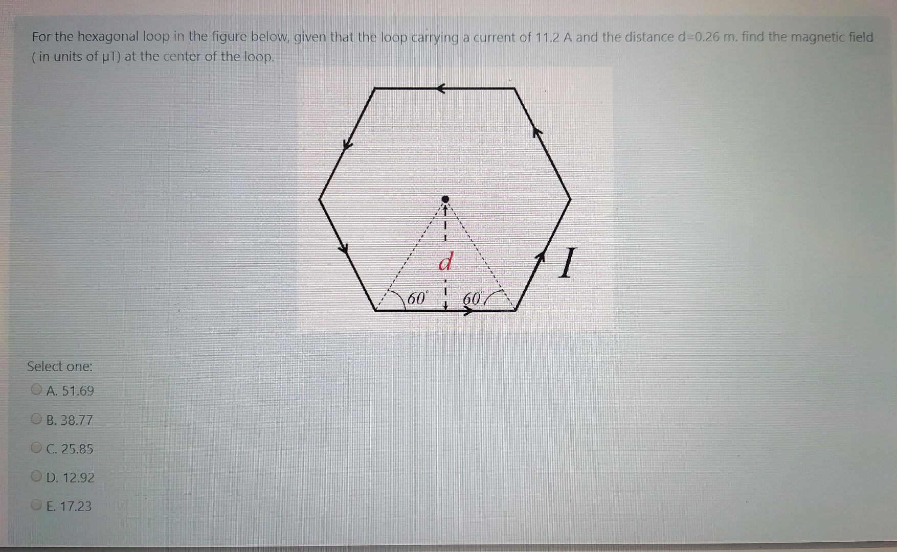 Solved For the hexagonal loop in the figure below, given | Chegg.com