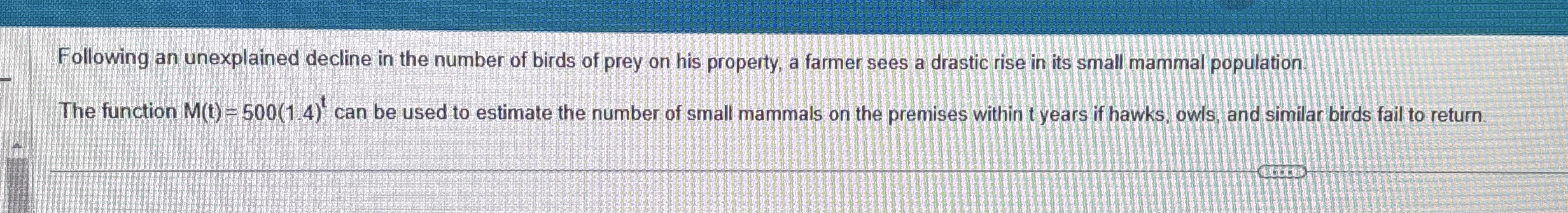 Solved Following an unexplained decline in the number of | Chegg.com