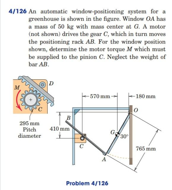 Solved 4/126 An automatic window-positioning system for a | Chegg.com