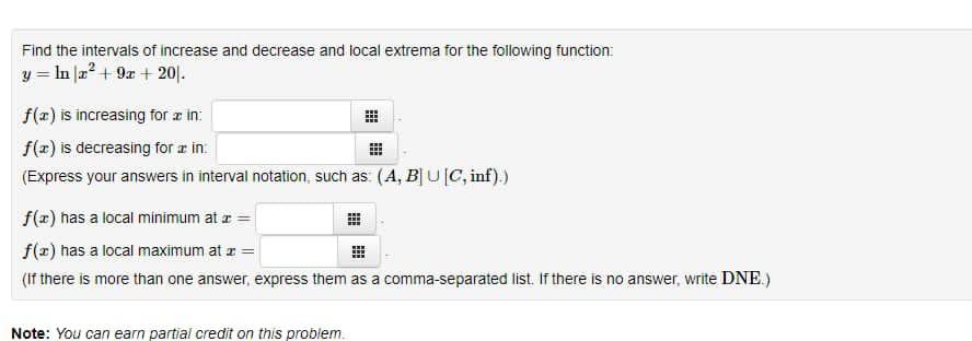 Solved Find the intervals of increase and decrease and local | Chegg.com