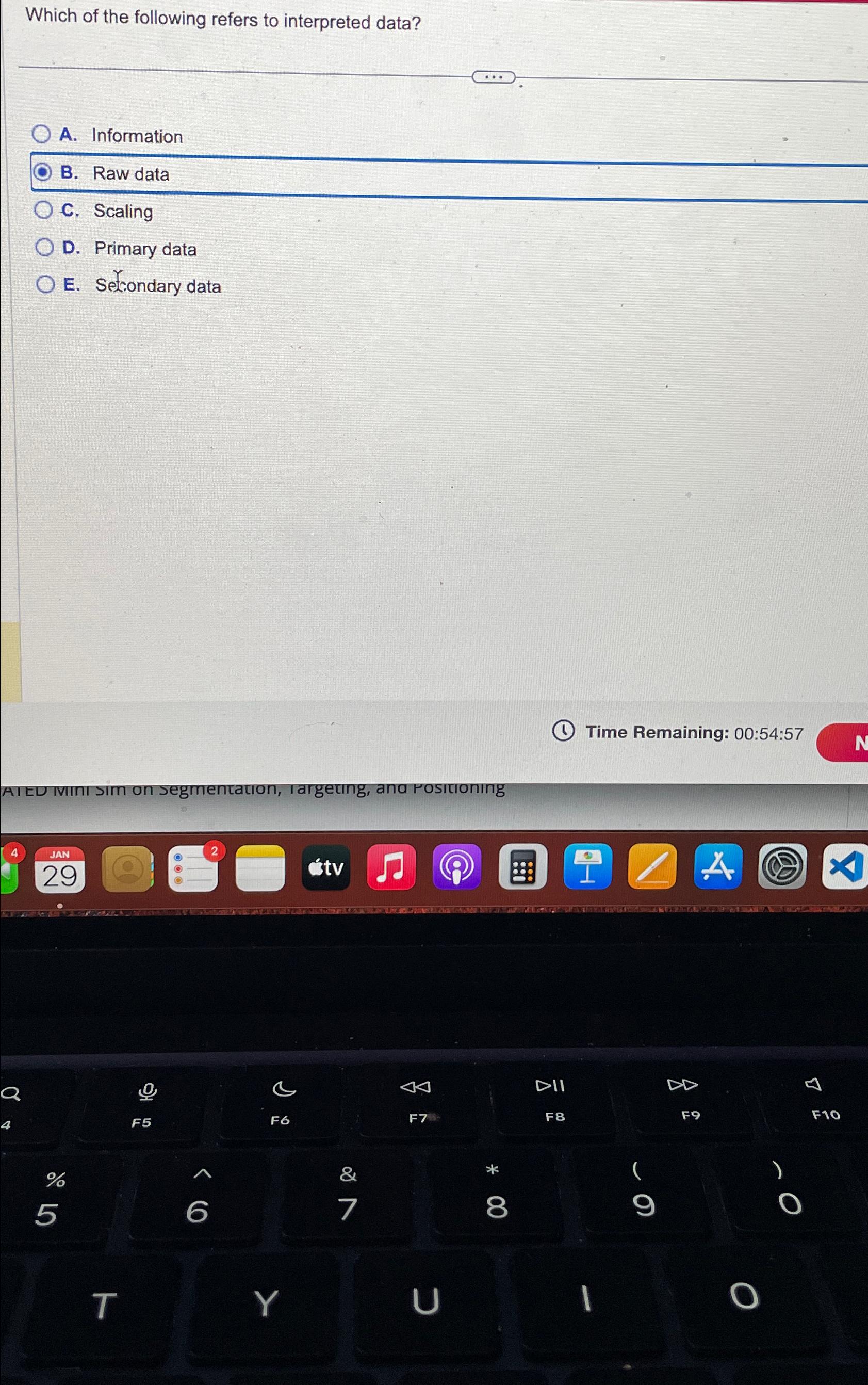 Solved Which of the following refers to interpreted data?A. | Chegg.com
