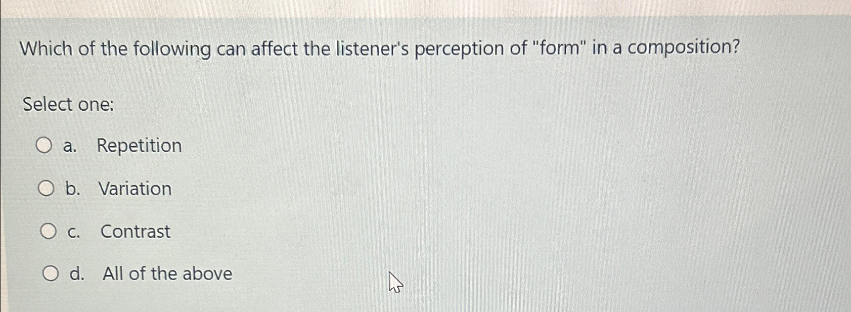 Solved Which of the following can affect the listener's | Chegg.com